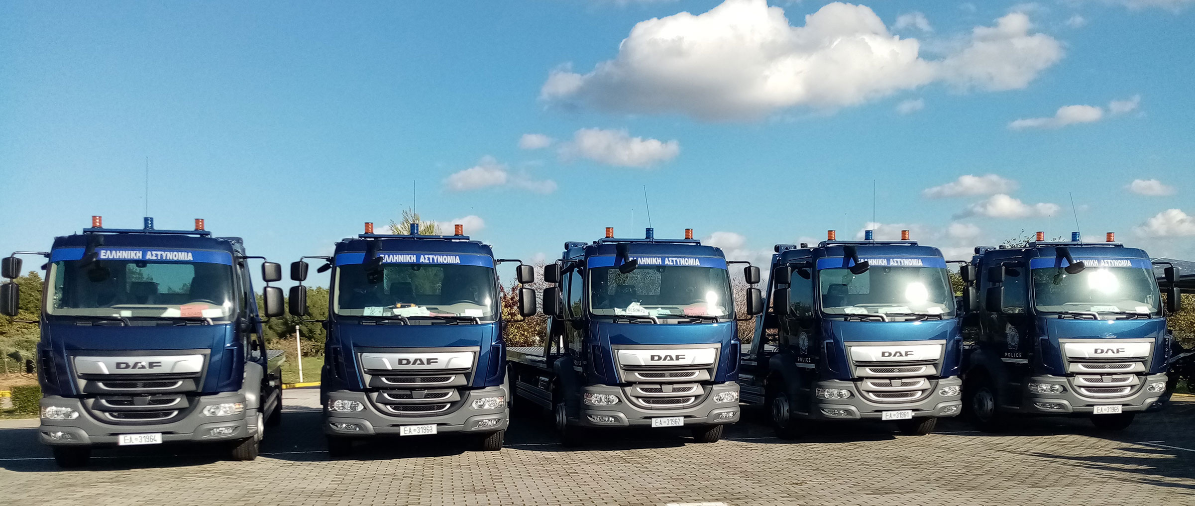 5 New DAF LF, were delivered by ERGOTRAK to the Hellenic Police – ERGOTRAK